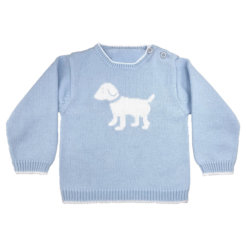 Dog Sweater - Blue – The Frilly Frog