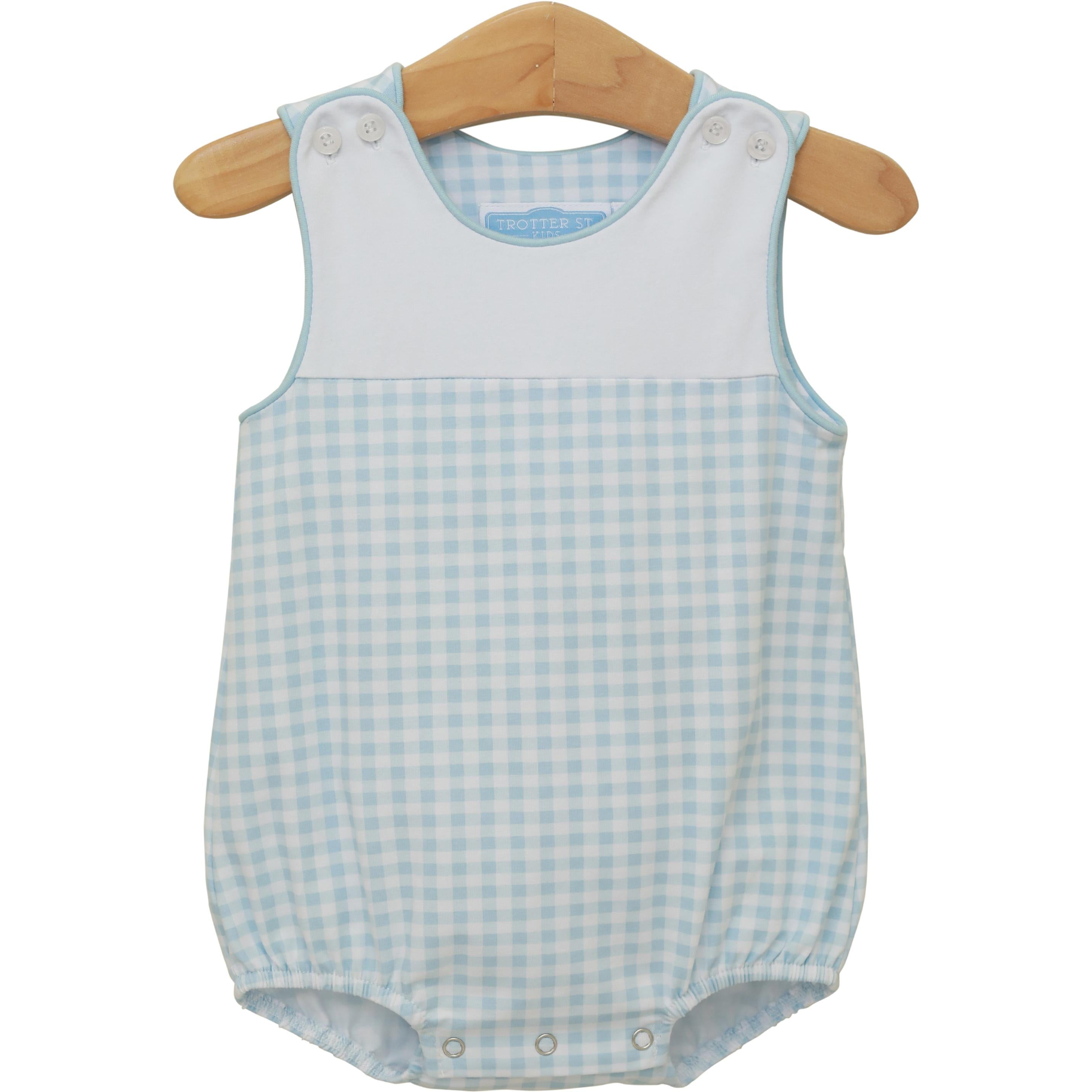 Madden Bubble in Light Blue Gingham – The Frilly Frog